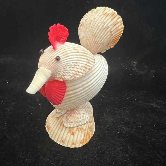 G Gwen | Accents | Sea Shell Rooster Bird Art Sculpture Farmhouse Boho ...